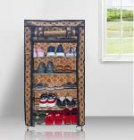 Buy POWEREST Foldable Metal Shoe Rack, Zip Cover with Side Pocket (6 ...