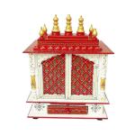 Buy Antique Rustic Handpainted Wooden Temple for Home - Puja Mandir for ...