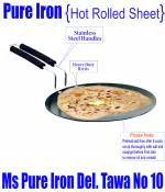 Buy Veer Enterprises Ms Pure Iron/Loha Deluxe handle Black Roti Tawa no ...