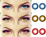 Buy EYCOG Multicolor PolyHema Contact Lenses (Pack Of 3) Online at Best ...