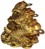 Buy APNA KANHA Triple Luck Money Frog Decorative Showpiece - 10 cm ...