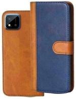 Buy CASECRAFT Realme C20, RMX3063 Blue Artificial Leather, Silicon ...