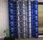 Buy Styletex 270 cm (9 ft) Polyester Blackout Long Door Curtain Single Curtain (Printed, Blue ...