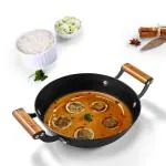 Buy Wonderchef Pre-Seasoned Ferro Light 28cm Kadhai, 3.2L, 10 Years ...