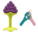 Buy Grest Silicone Grapes Fruit Shape Teether with Key Teether For ...