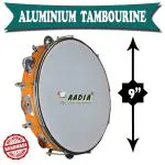 Buy AADIA ALUMINIUM HAND PERCUSSION TAMBOURINE/KHANJRI/DHAPLI/DHAFLI ...