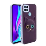 Buy Sonty Oppo A15S Purple Faux Leather Shock Proof Mobile Back Cover ...