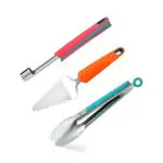 Buy Shapes Multicolor Apple Corer, Cake Server And Serving Tong (Combo ...