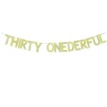 Buy Festiko Thirty Onederful Banner, Thirty Af Glitter Gold Banner ...