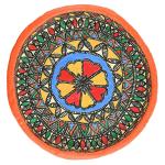 Buy Shilp Katha Multicolor Paper Mache Mandala Handipainted Madhubani ...