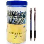 Buy Linc Signetta Fine Lightweight Ball Pen Jar, 0.7 mm Tip, Assorted ...