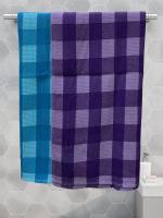 Buy Athom Living Eco Saviour Premium Cotton Bath Towel S Blue & Purple ...