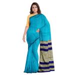 Buy SUBHRA TEXTILE Handloom Silk Linen Ghocha Pallu Saree with Blouse ...