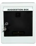 Buy Aura Plast Black Plastic Wall Mounted Suggestion Box with Key Lock ...
