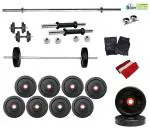 Buy Body Maxx Rubber Adjustable Home Gym -3 Feet Straight Bar(40 Kg ...