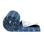 Buy Divine Casa Blue & White Abstract Microfiber Polyester Single ...