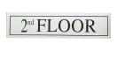 Buy THW Stainless Steel Self Adhesive 2nd Floor Signage Board (3\"x12 ...