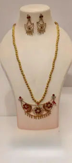 Buy MAYURI'Z COLLECTION_Assamese Traditional Necklace & Earring Set ...