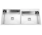Buy CROCODILE SS-304 Grade 37" x 18" x 10" Satin Finish Double Bowl Handmade Kitchen Sink with ...