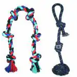 Buy MS PET HOUSE 6 Knots Cotton Rope Dog Chew Toy for Medium to Adult Dogs 30 Inch Long - Extra ...