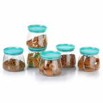 Buy Console Blue Airtight Jar Container Set 900 ml (Set of 6) Online at ...
