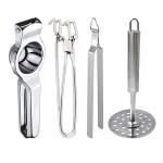 Buy JISUN Stainless Steel Lemon Squeezer & Pakkad & Roti Chimta ...