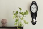 Buy eCraftIndia Decorative Analog Black Oval Pendulum Wall clock Online ...