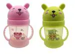 Buy Te Quiti Green & Pink Plastic Leakproof Durable BPA Free Non Toxic Bunny Teddy Bear Design ...