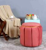 Buy Shadowkart Pouffes Sitting Stool for Living Room Mudda Puffy Wooden ...