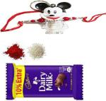 Buy Kavim Kids Rakhi (One Micky Mouse light Rakhi with Choclate) Online ...