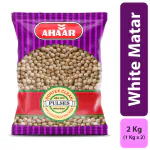 Buy Ahaar White Peas/Safed Matar Vatana 2Kg (1Kg X 2 Packs) Online at ...
