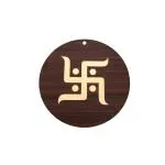 Buy DULI Swastik Multicolor Round Engineered Wood Wall Hanging - 20.3 x ...