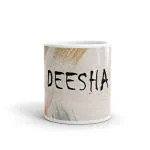 Buy Rish Deesha Texture Name Theme Printed Multicolor Ceramic Coffee ...