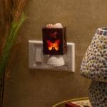 Buy Global Aroma Natural Himalayan Rock Salt Plugin Butterfly Lamp for ...