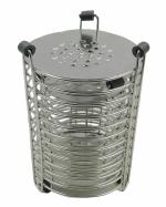 Buy HOMORAA Stainless Steel Chrome Plated Circular Shaped Cutlery Stand ...