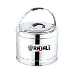 Buy Rajali Silver Stainless Steel Container Casserole With Side Handles ...