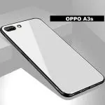 Buy Zybux Oppo A3s White Glass and Silicon Mobile Back Cover Online at ...