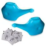 Buy HealthAndYoga QwikFlo Travel Neti Pot - Nasal Wash - Blue (Set of 2 ...