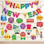 Buy Zyozique Multicolor Happy New Year Party Decorations | New Year ...