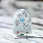 Buy Psight Plastic Portable Rechargeable Led Light Fan Mini Desk Usb ...
