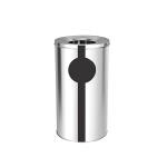 Buy Mofna Silver Stainless Steel 20 L Round Shape Ash Can Dustbin For ...