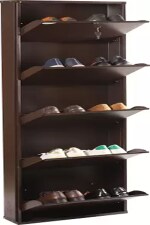 Buy Babbar Steel 5 Door Metal Wall Mounted Shoe Rack Steel Shoe And ...