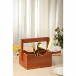 Buy ARIYA HOME Wooden Cutlery Spoon Stand for Dining Table Chammach ...