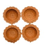 Buy SHOP BY ROOM Sun Shaped Clay Diya/Teracotta Diya/Mitti Ka Diya for ...