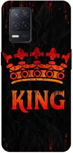Buy Zepboom Realme 9 5G, Rmx3388 Black, Red Plastic King Crown Printed ...