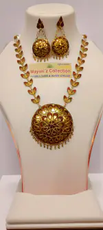 Buy MAYURI'Z COLLECTION_Assamese Traditional Necklace & Earring Set ...