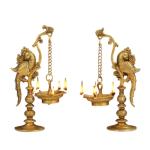 Buy ROYALSTUFFS Brass 20 CM Annam Bird Diya/ Barss Deepam/ Oil Lamp for ...