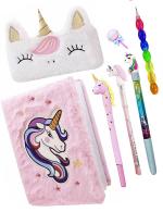 Buy Kobbet Multicolor Cotton Unicorn Fur Diary For Girls 4 - 20 years ...