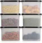 Buy 2Mech Airtight Modular Oval Black Plastic Kitchen Storage ...