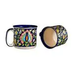 Buy Caffeine Blue Ceramic Maggie Mug, 500 Ml (Set Of 2). Online at Best ...
